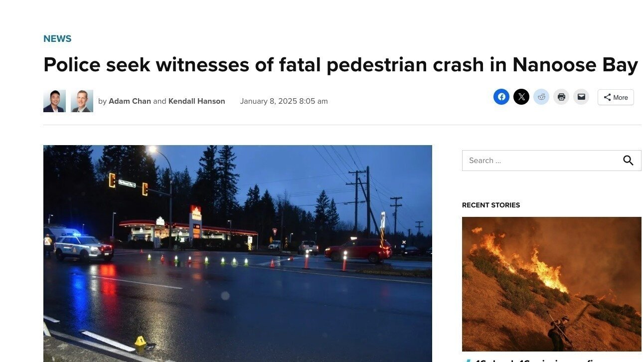 Petition update · MEDIA COVERAGE ON NANOOSE BAY ROAD SAFETY + REACHING ...