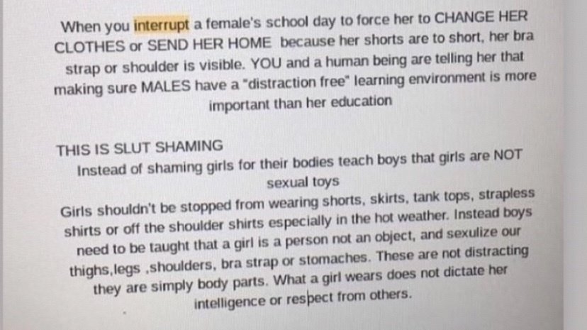 Petition · dress code against women at davison high school. - United ...