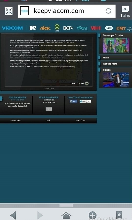 Petition · Come to agreement with Viacom to keep channels that millions ...