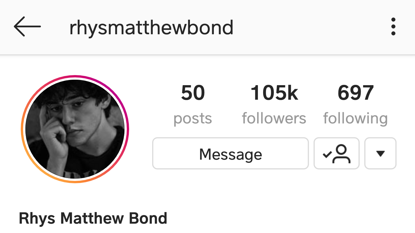 Petition · Get Rhys Matthew Bond Verified On Instagram - United States ...
