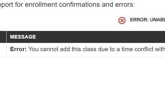 Petition · Create a solution to "Time Conflict" error when registering for classes - United ...