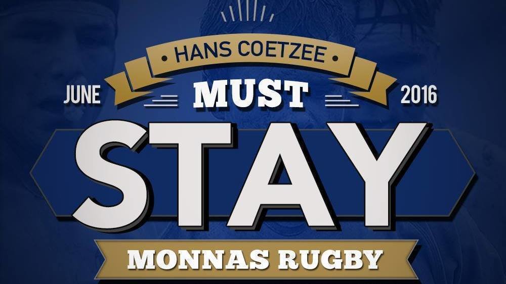 Petition · Hans Coetzee must stay@Monnas Rugby. - South Africa · Change.org