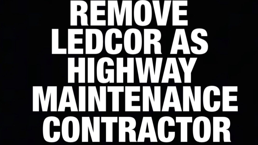 Petition · REMOVE LEDCOR AS HIGHWAY MAINTENANCE CONTRACTOR - Canada ...