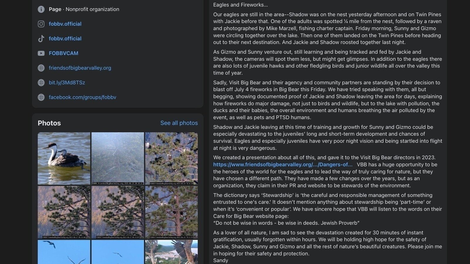 Petition update · Sandy Steers Speaks Out About The Fireworks · Change ...