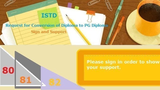 Petition · Change ISTD Diploma award to PG Diploma for 80,81 and 82 ...
