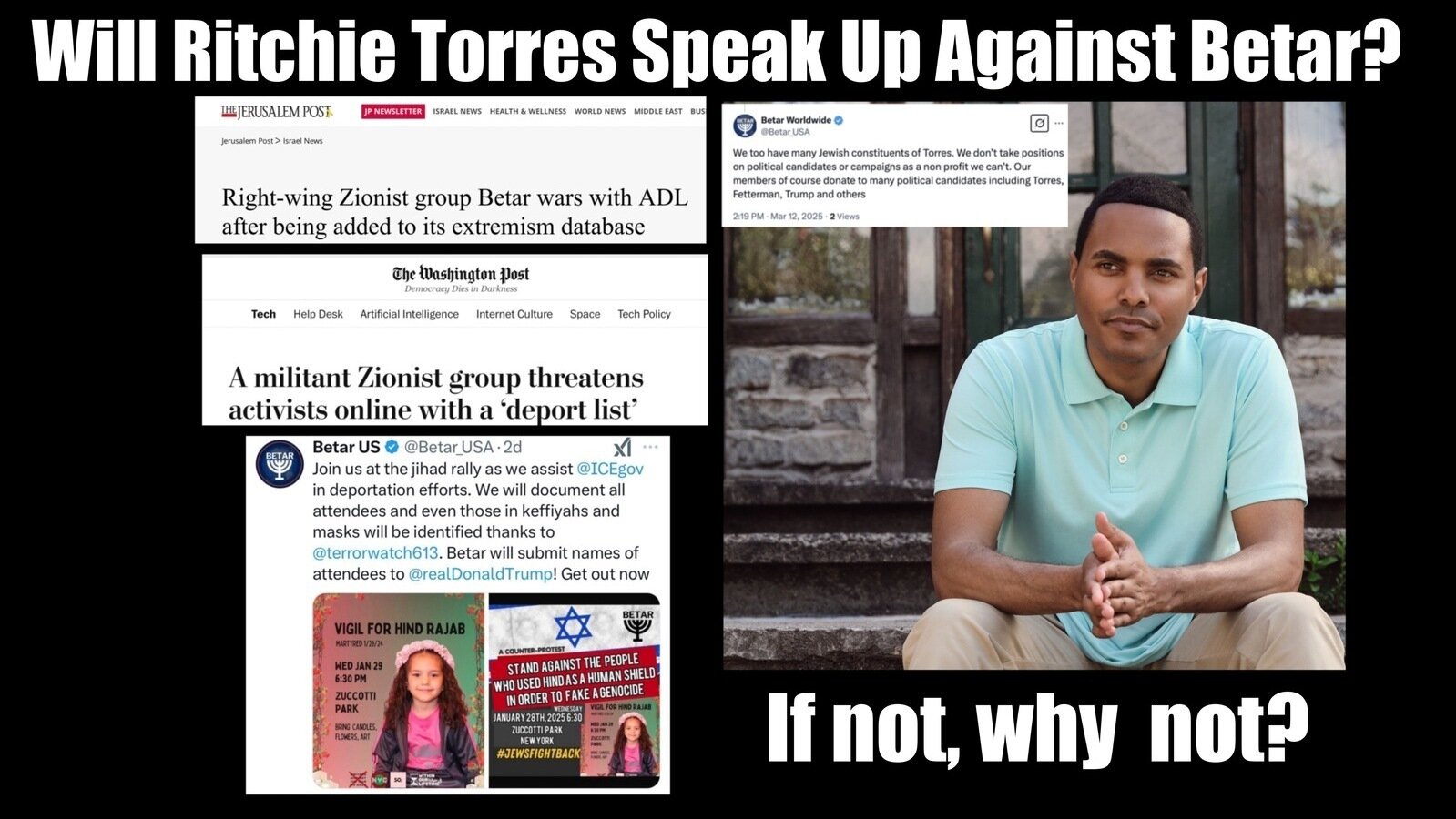 Petition · Ritchie Torres: Speak up Against Betar! (English/Spanish ...