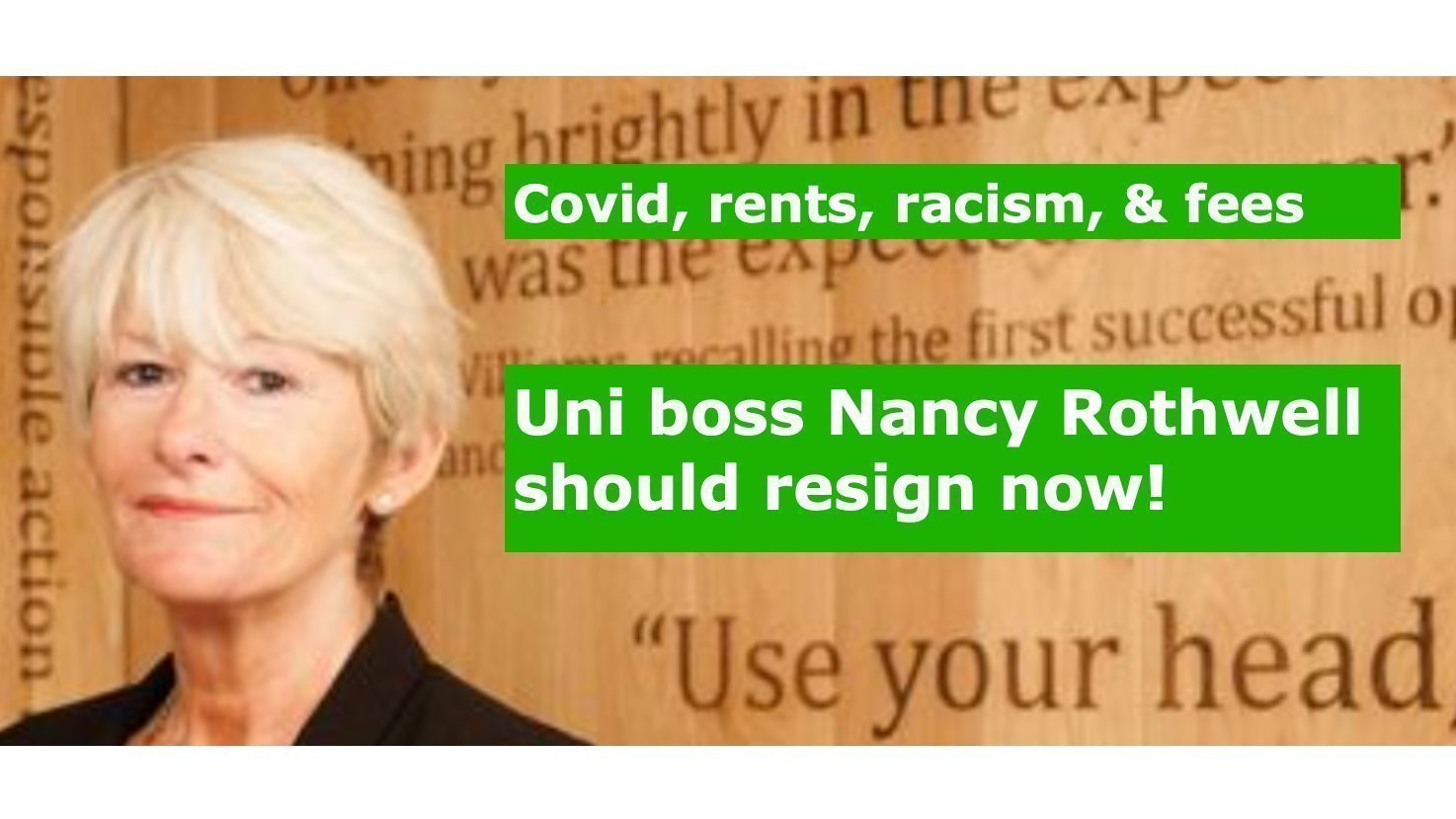 Petition · Resignation of University of Manchester VC Nancy Rothwell ...