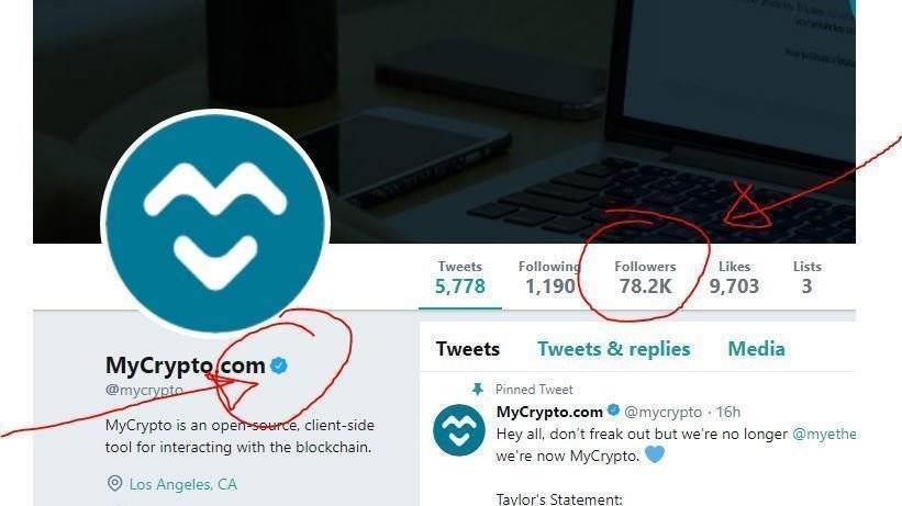 Petition · MyCrypto to return the Verified MyEtherWallet Twitter ...