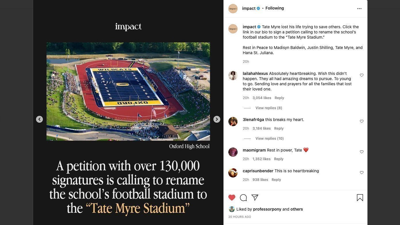 Petition update · Teach them about Tate Myre · Change.org · Change.org