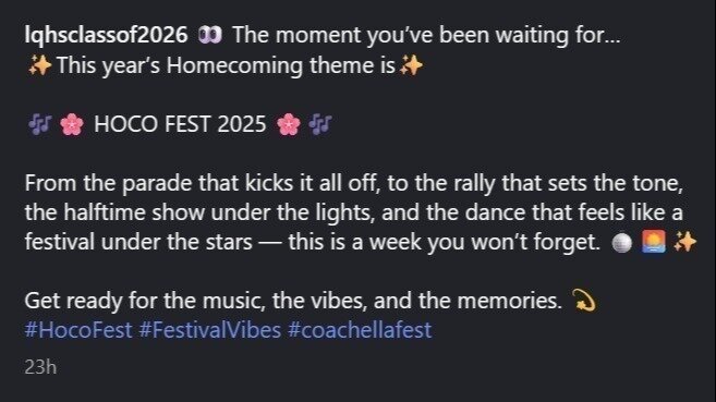 Petition · Change the LQHS 2025 Hoco theme - La Quinta, United States ...