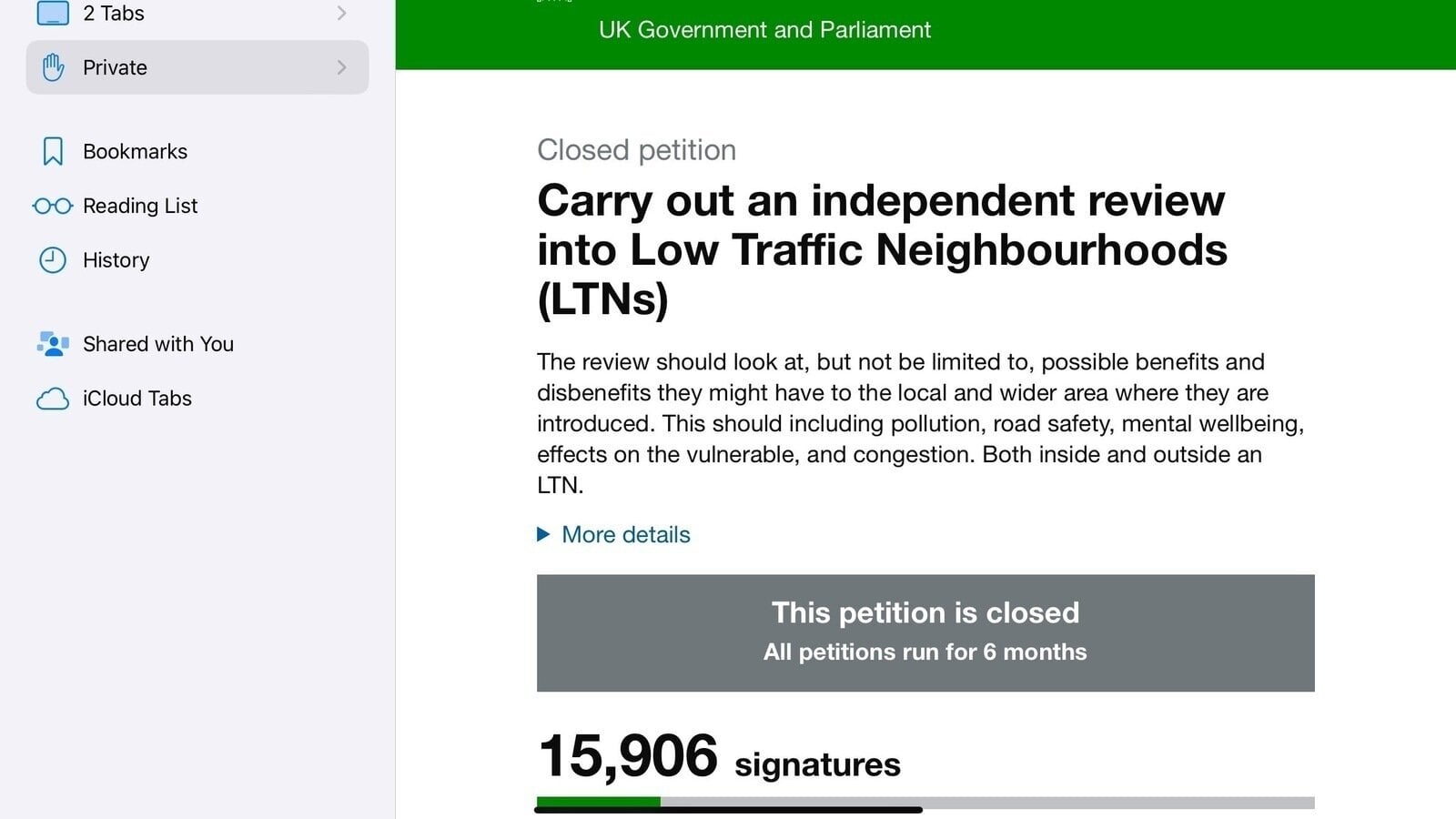 Petition update · Parliament to debate petition ‘Carry out an ...