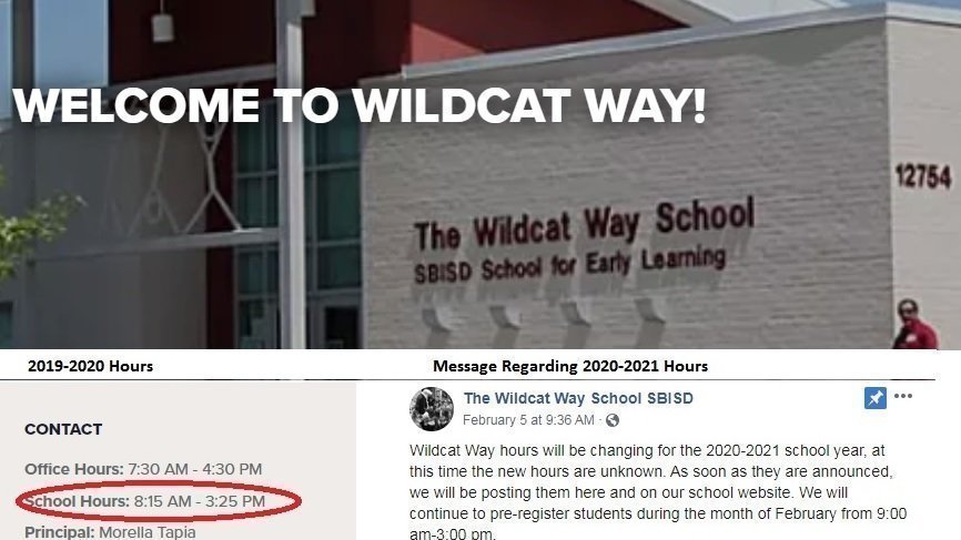 Petition · Keep Wildcat Way School Hours at 8:15-3:15; 7:15 is too early for preschool - Houston ...