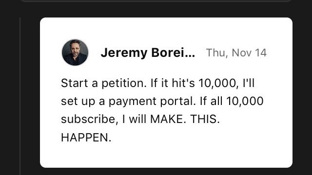 Petition · Get Ben Shapiro to follow through with Workout Video ...