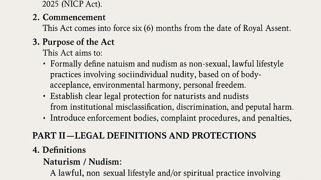 Petition · THE NATURIST INTEGRITY & CULTURAL PROTECTION ACT (NICP Act ...