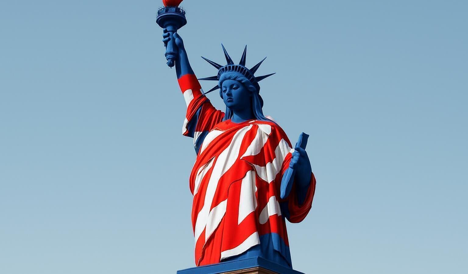 Petition · Change the color of the Statue of Liberty to red, white, and ...