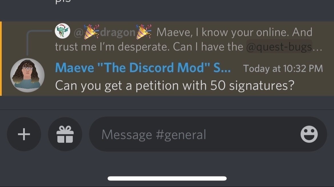 Petition · Help me obtain the “quest-bugs” role in the superfly discord ...