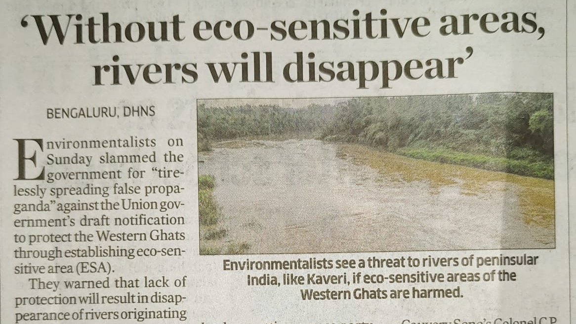 Petition update · Demand an Eco-Sensitive Area be declared in the ...