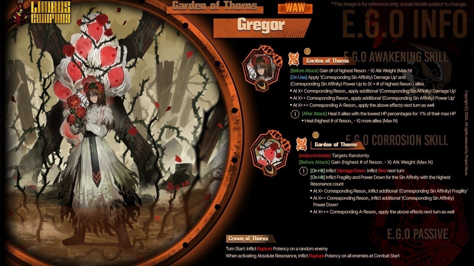 Petición · To Proyect Moon: Make Garden of Thorns change sin affinity ...