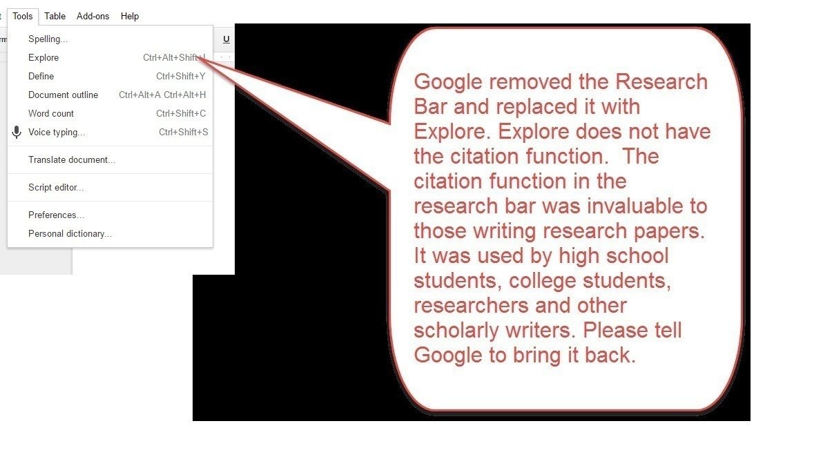 Petition Bring Back The Research Bar In Google Docs Change petition-bring-back-the-research-bar-in-google-docs-change