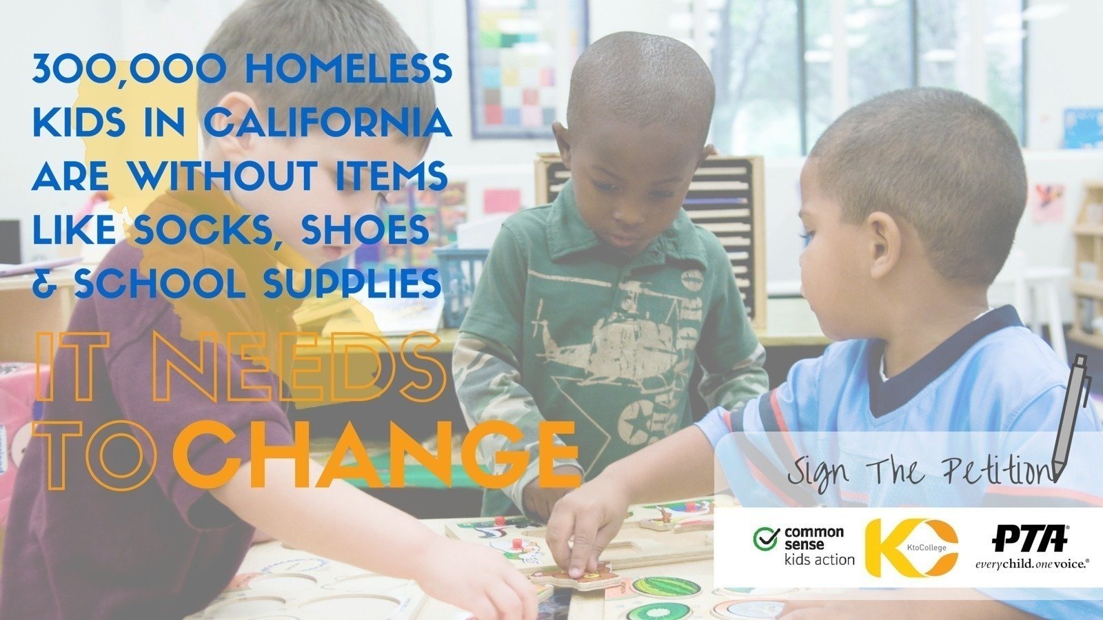 Petition · Tell California Leaders to Ensure 300,000 Homeless Kids Have ...