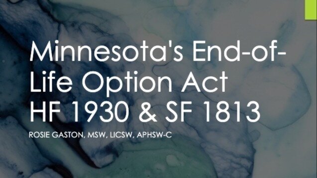 Petition · Minnesota Clinicians' Support the MN End-of-Life Option Act ...