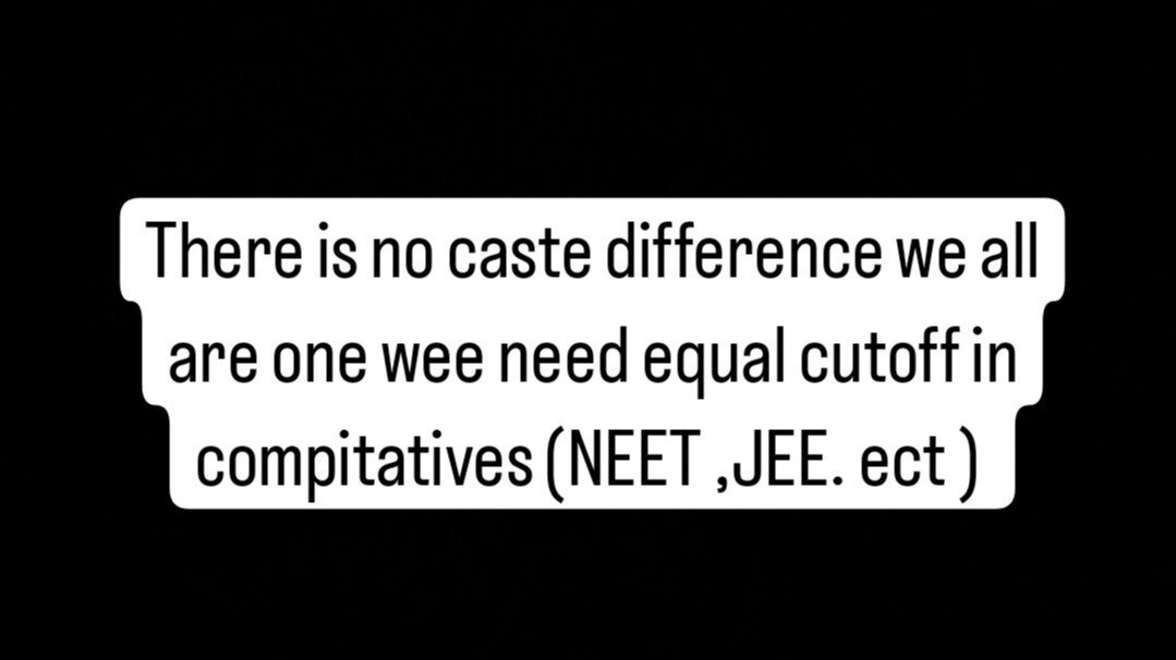 Petition · Wee need equal cut off ; equality for selection for ...