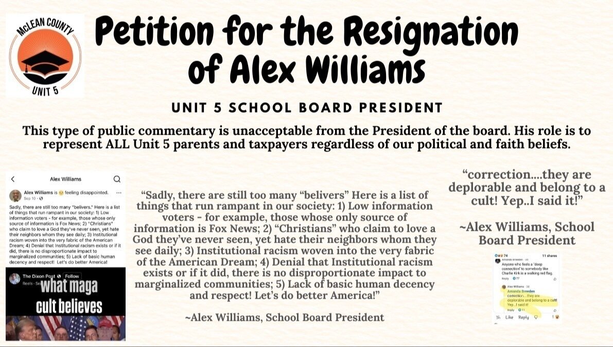 Petition · Demand the Resignation of Alex Williams - Bloomington ...