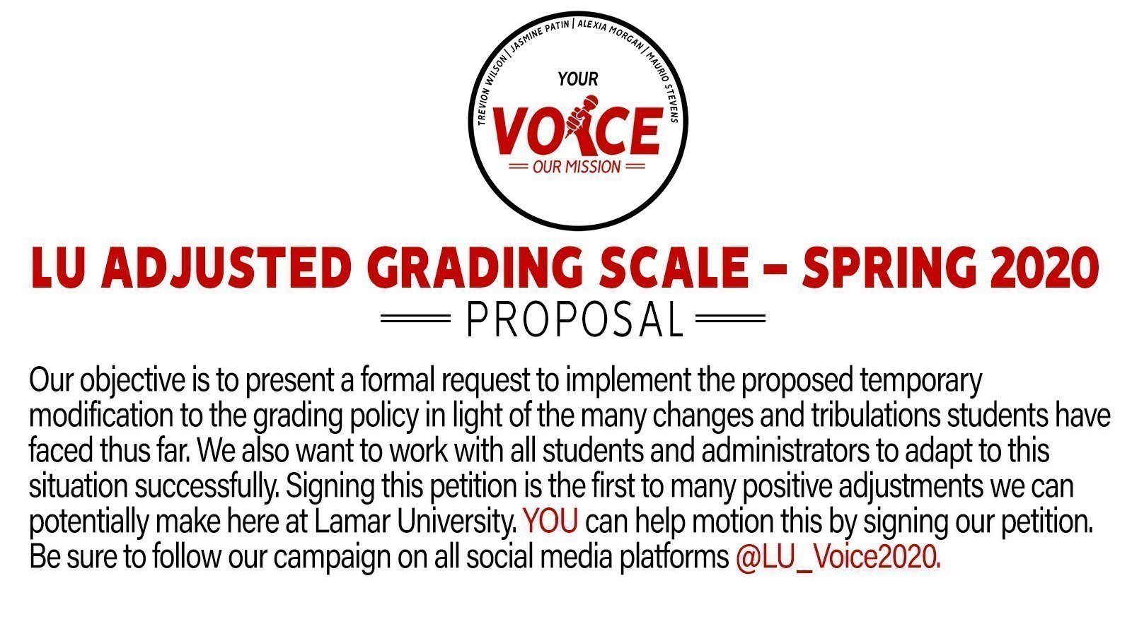 Petition · LU Adjusted Grading Scale - Spring 2020 - United States ...