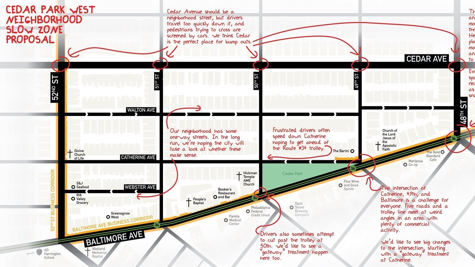 Petition · Support Applying for a Slow Zone in Cedar Park, West Philly ...