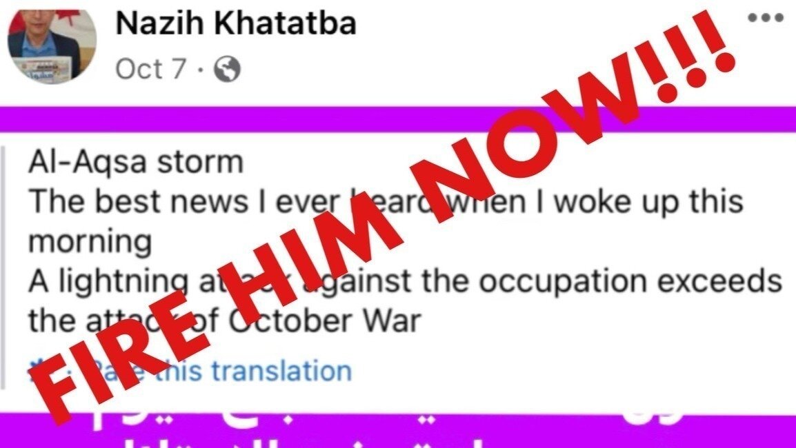 Petition · Fire Anti Semite Nazih Khatatba Immediately!! - Canada ...