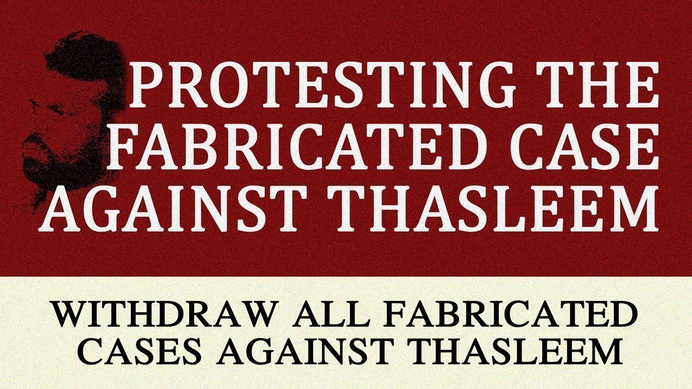 Petition · Withdraw all charges against Thasleem and release him unconditionally - India ...