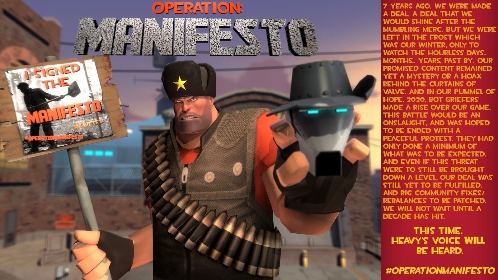 Petition · Operation: Manifesto (TF2's Bot Problem, Heavy's Update, and ...
