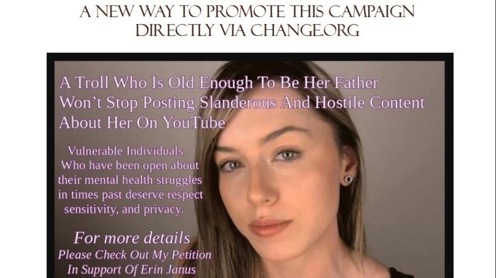 Petition update · New Autumn 2024 Change.Org Petition Opportunity : Erin Janus Cyber Bully Case ...