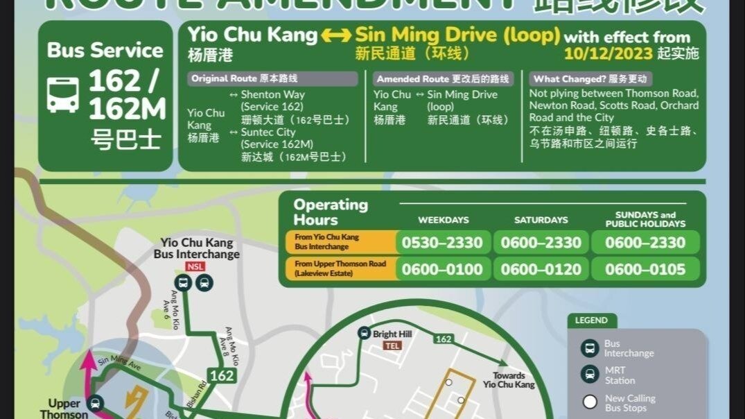 Petition · Urge LTA to reconsider the truncation of Bus Service 162M ...