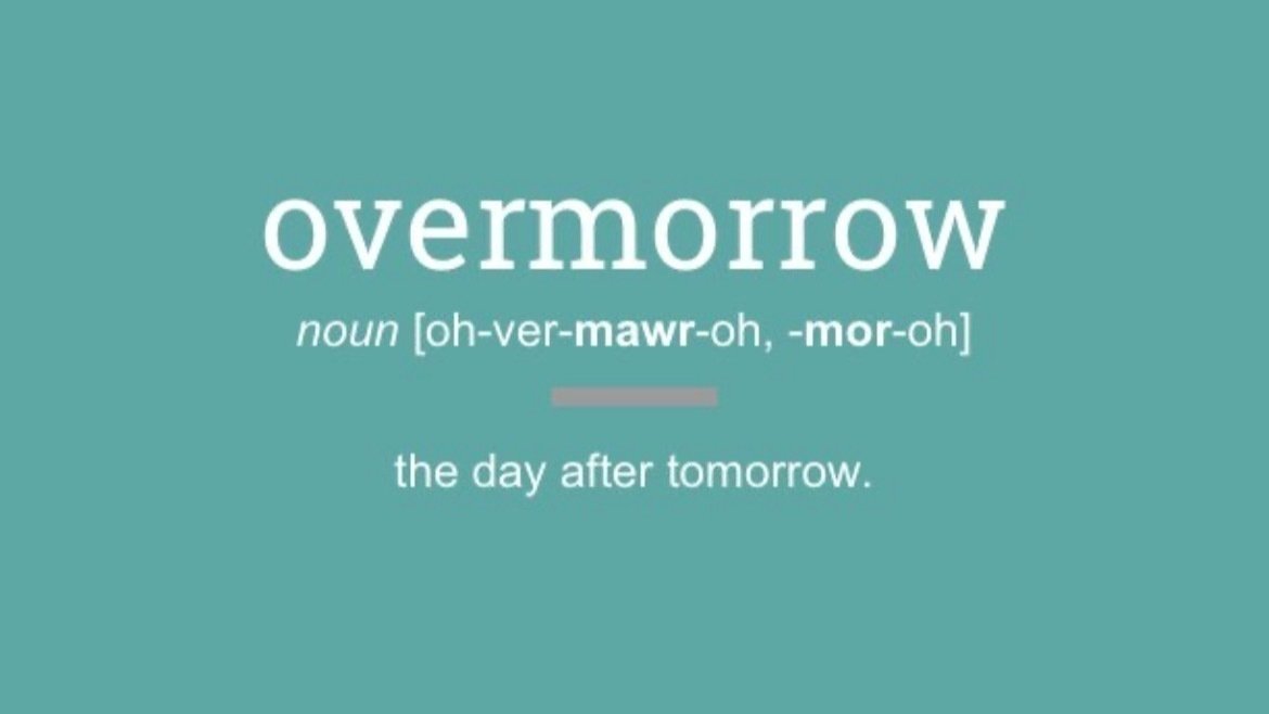 Petition · Change the day after tomorrow to now be overmorrow - United ...