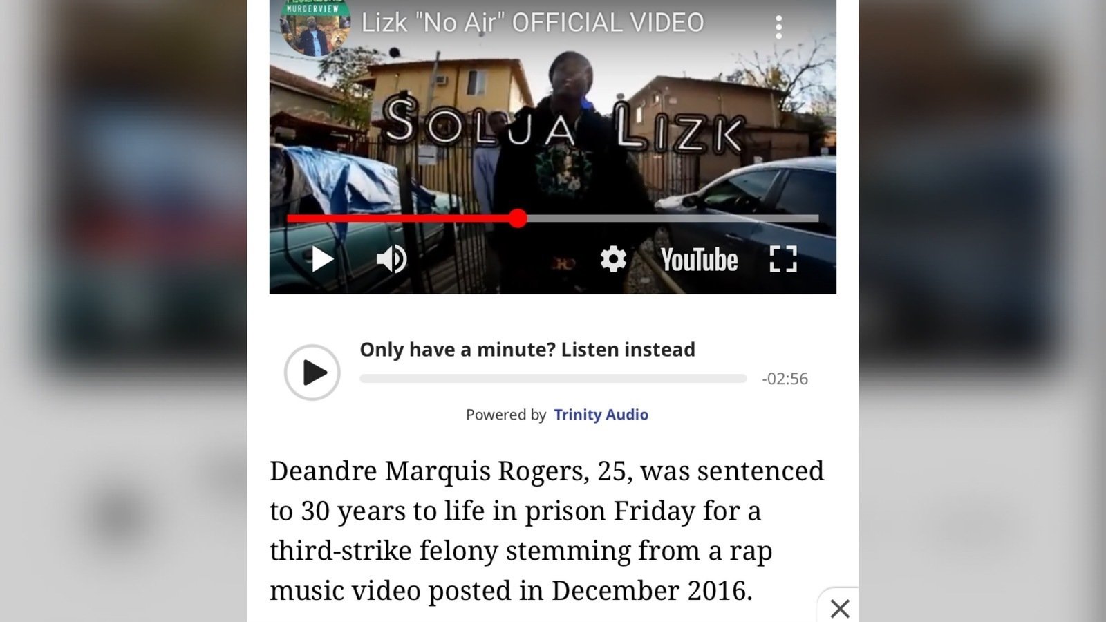 Petition update · Free DeAndre “Solja Lizk” Rogers · Change.org · Change.org