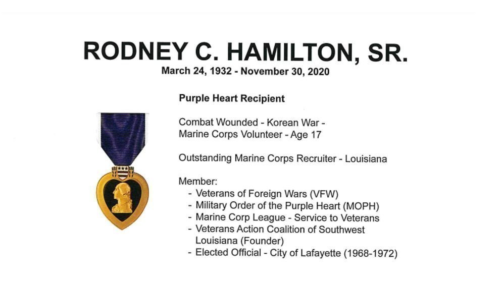 Petition · Rodney C. Hamilton, Sr. Department of Veterans Affairs ...