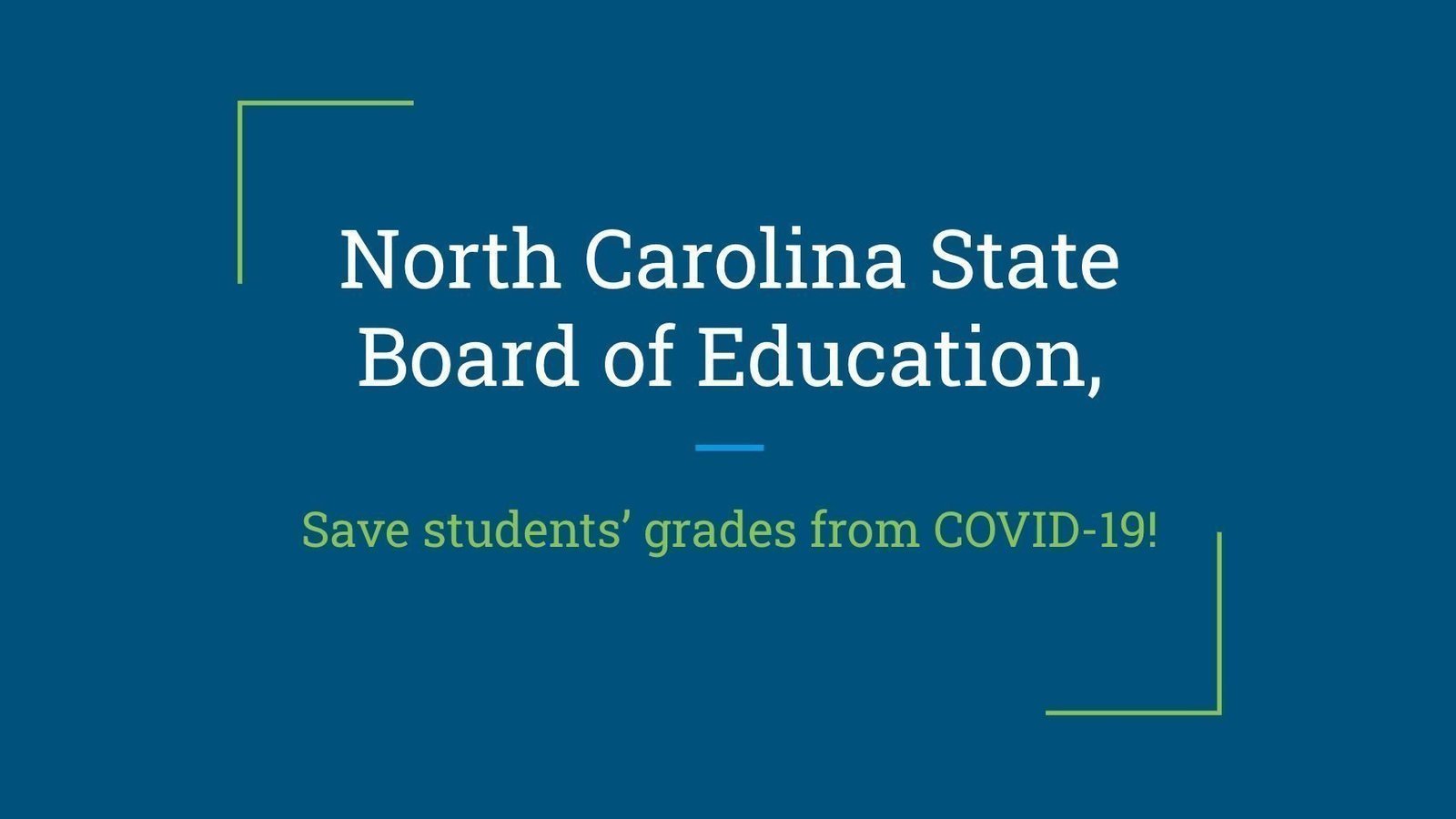 Petition · Allow NC students the choice between letter grades OR pass ...