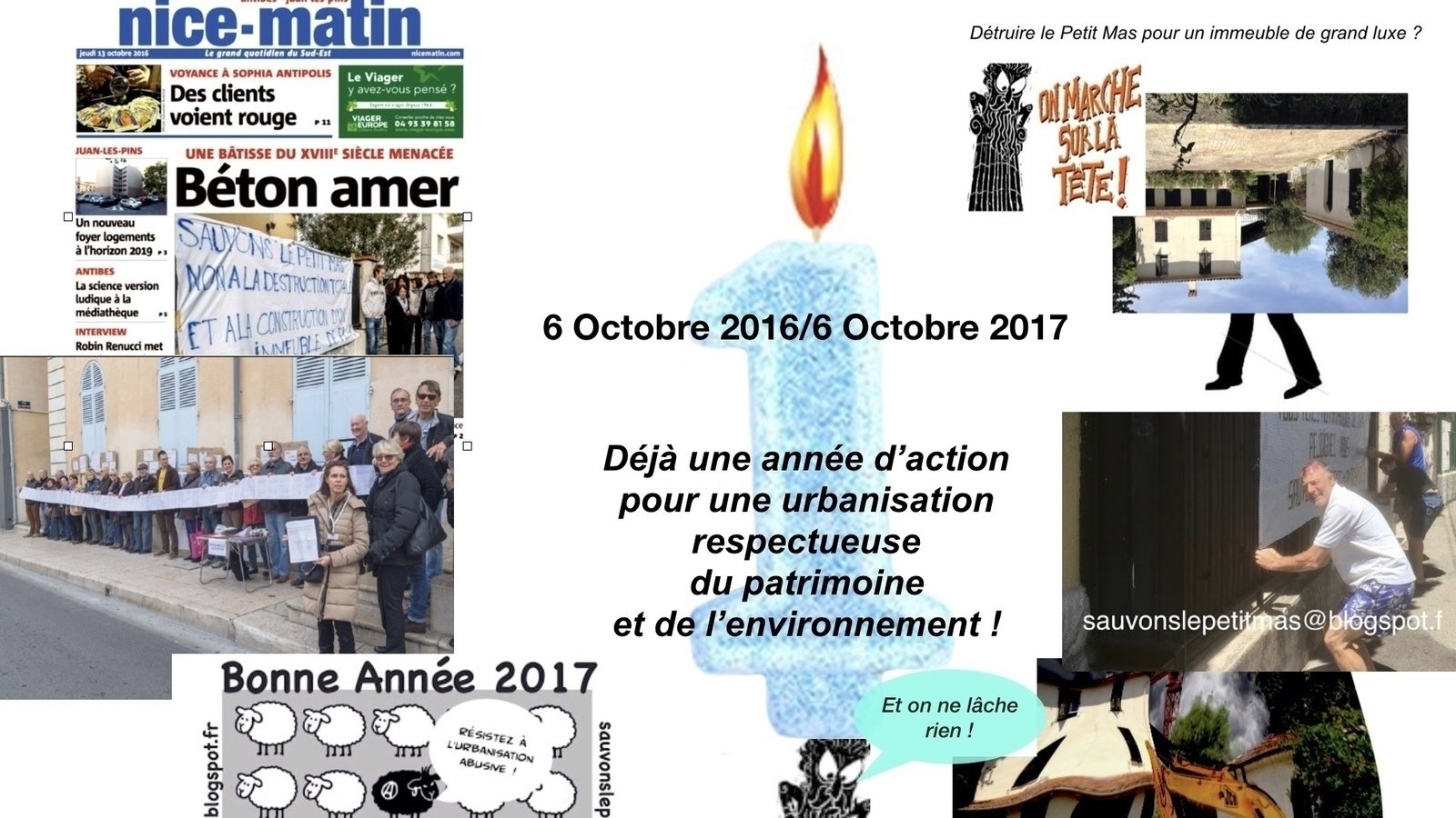 Petition update · 6 Octobre 2016/6 Octobre 2017: ON NE LACHE RIEN ...