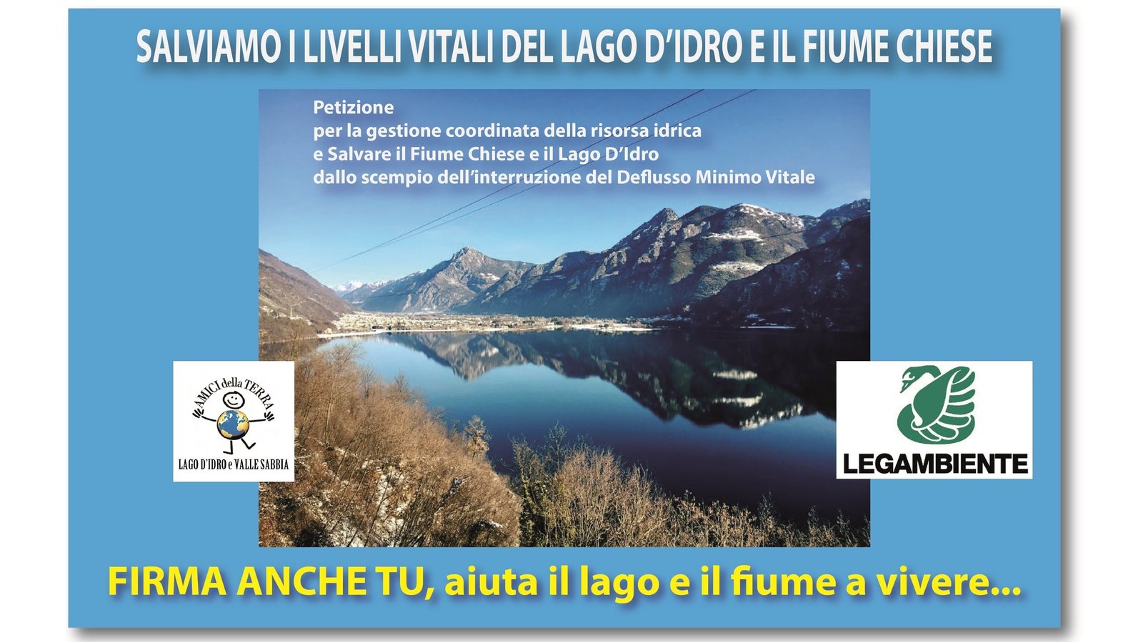 Petizione · Salviamo i livelli del lago d'Idro e del fiume Chiese ...