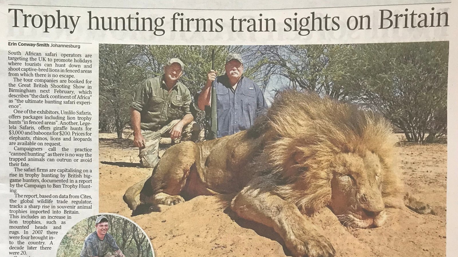 Petition · Birmingham NEC do NOT host TROPHY HUNT COMPANIES ...