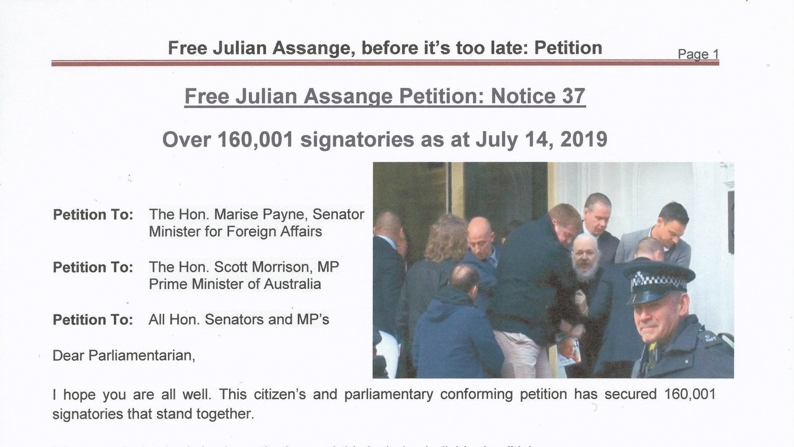 Petition update · Petition passes 160,000 signatories & Notice 37 ...