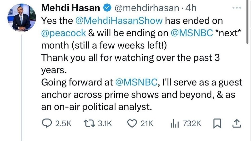 Petition · SIGN THE PETITION TO MSNBC: Keep Mehdi Hasan as a host of ...