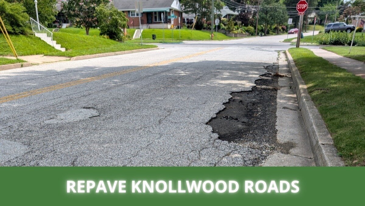 Petition · Repave Knollwood Roads - Towson, United States · Change.org