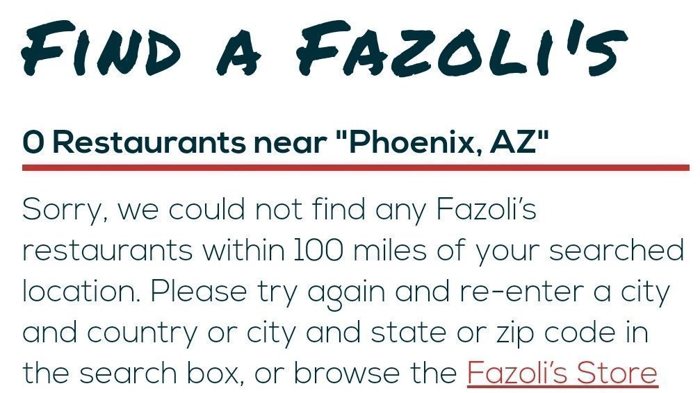 Petition · Bring Fazolis Back To Phoenix · Change.org