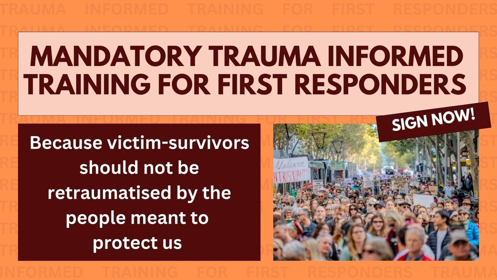 Petition · Mandatory Trauma Informed Training for First Responders ...