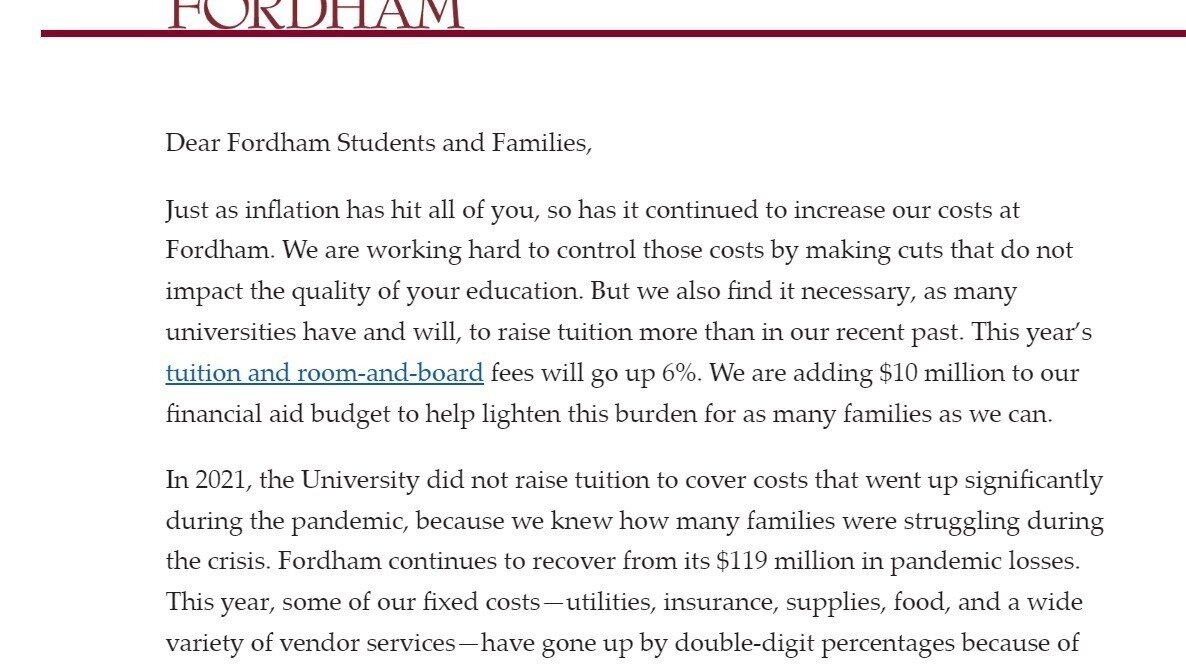 Petition · Call for Fordham University to be Transparent and Held ...