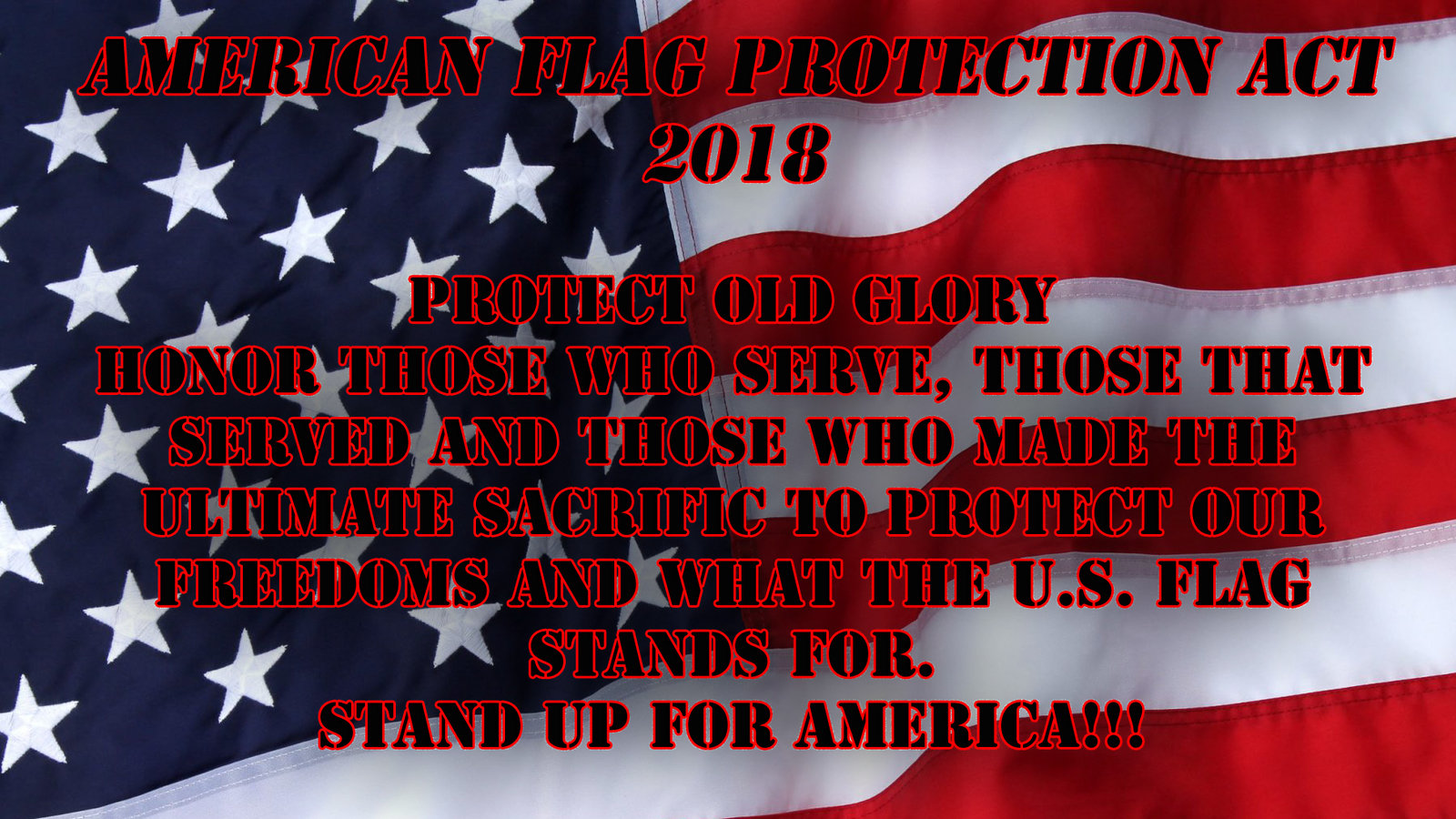 Petition · Reenact the Flag Protection Act - American Flag Protection ...