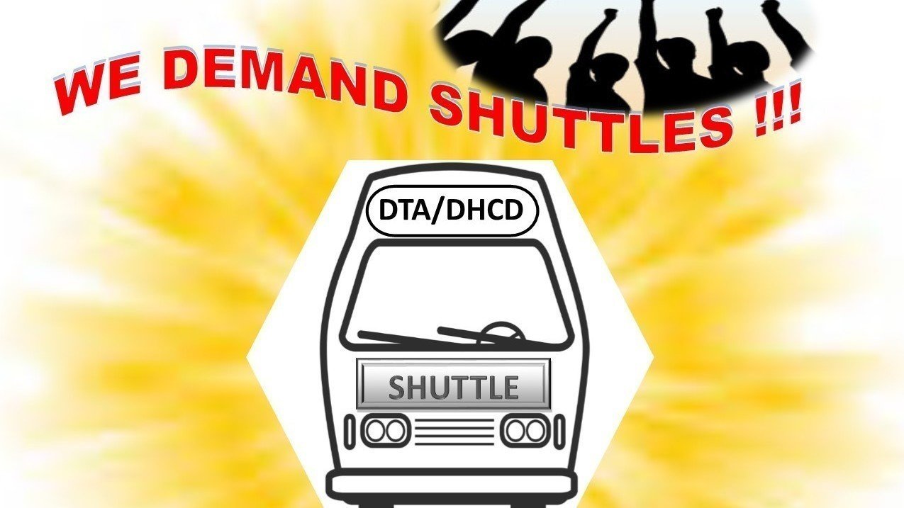 Petition · WE DEMAND SHUTTLES TO THE NEW DTA/ DHCD OFFICE ON COTTAGE ST ...