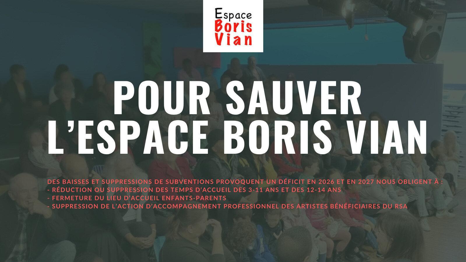 Pétition · Pour la survie du centre social Espace Boris Vian - Saint ...